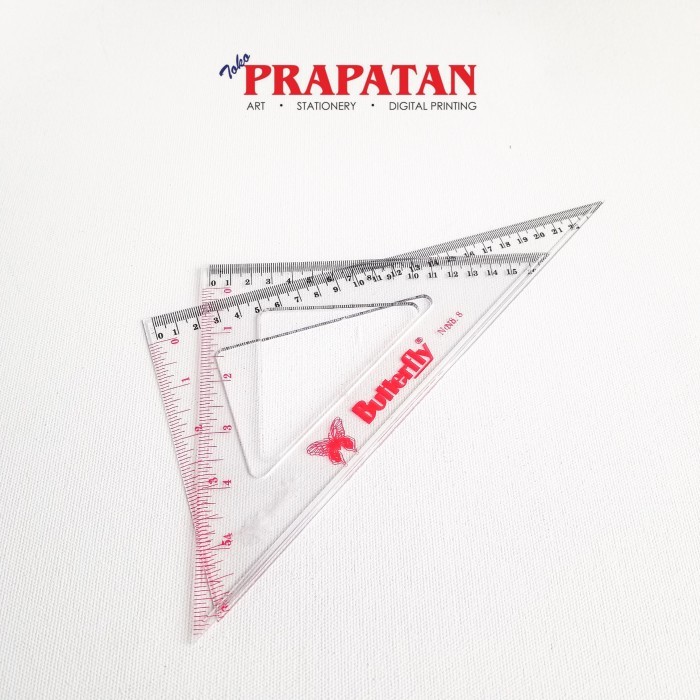 Jual Penggaris Segitiga Butterfly no 8 / Triangle Ruler | Shopee Indonesia