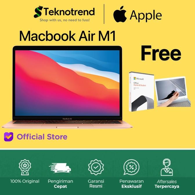 Jual Macbook Air M1 Chip 8Gb 256Gb 512Gb Mgn63 Mgnd3 Mgn73 Mgne3 13 ...