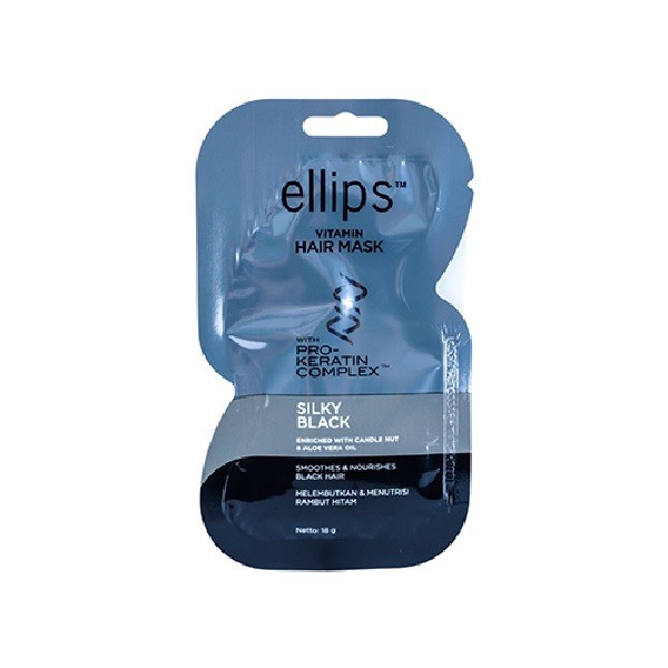 Jual ELLIPS HM KERATIN SILKY BLACK SCH 18G | Shopee Indonesia