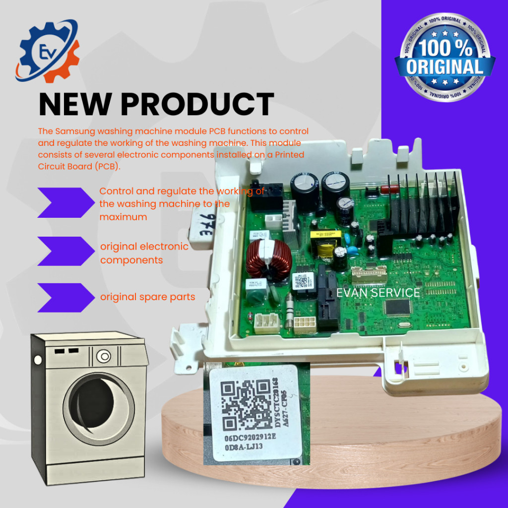 Jual MODUL PCB MESIN CUCI SAMSUNG 8KG FRONT LOADING 06DC9202912E ...
