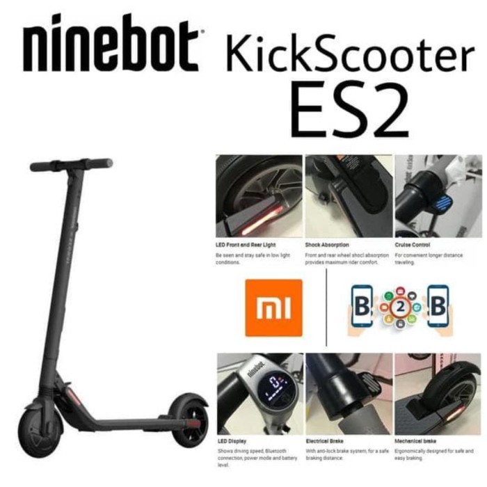 Jual SCOOTER NINEBOT ES2 KICKSCOOTER BY SEGWAY WITH LED NINEBOT ES2 ...