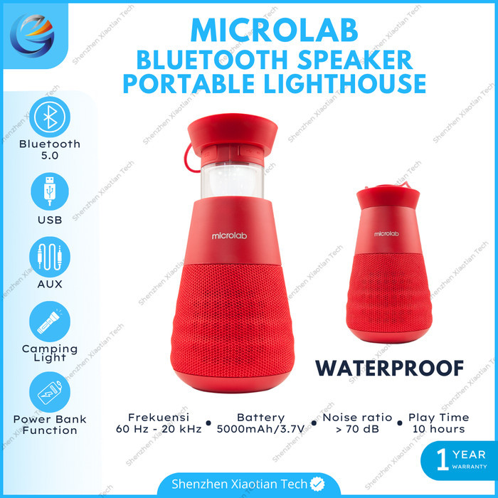 Jual Microlab Lighthouse Speaker Camping Portable Wireless Bluetooth ...
