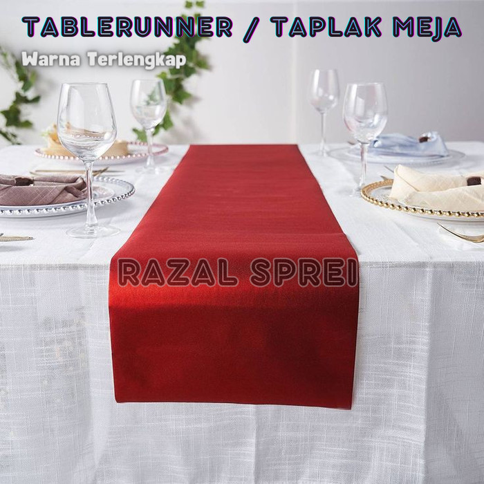 Jual NEW PRODUK TAPLAK MEJA TABLE RUNNER RUANG RAPAT RUANG MAKAN BAHAN ...