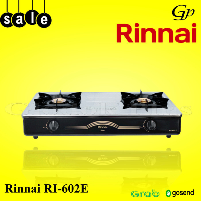 Jual Rinnai Ri-602E Kompor Gas 2 Tungku Ri602E Api 602 E Rinai Stainless | Shopee Indonesia