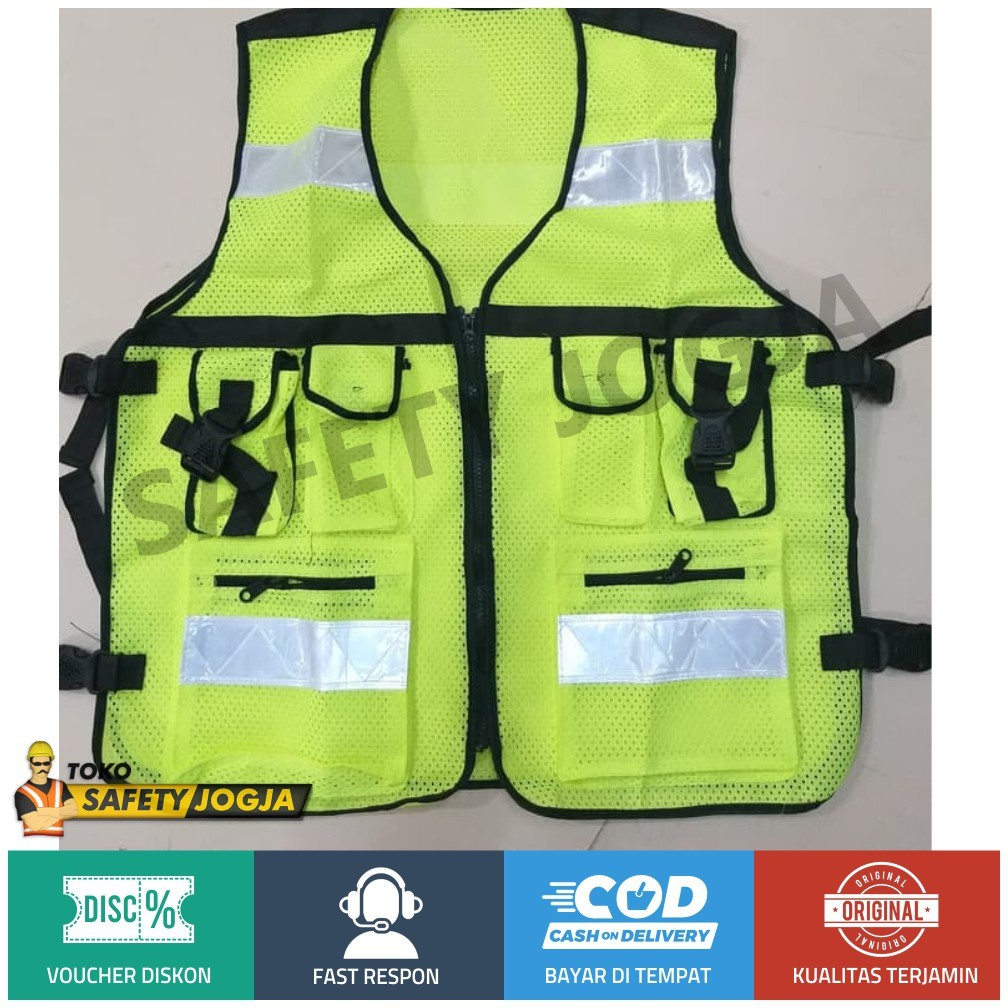 Jual HOT PRODUCT ROMPI SAFETY PROYEK 6 KANTONG SAKU KANTUNG JARING ...