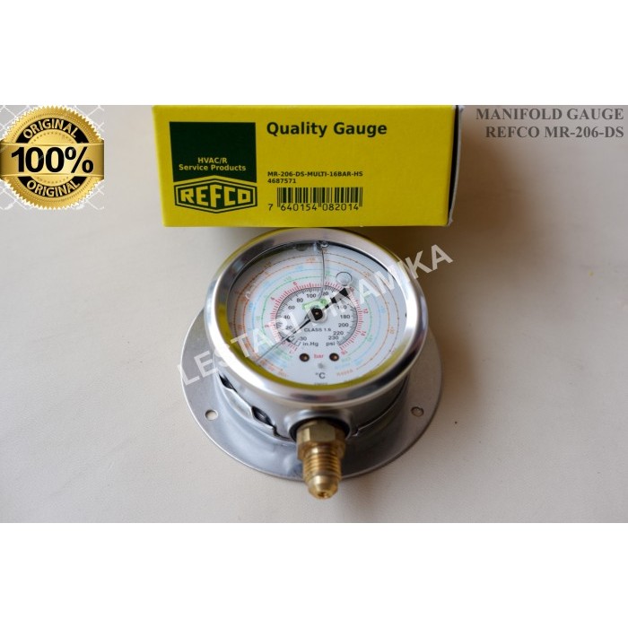 Jual Refco Pressure Gauge Low Mr 206 Pengukur Tekanan Model Raket | Shopee Indonesia