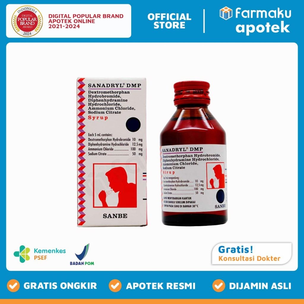 Jual Sanadryl Dmp Syrup 120 ml - BIN | Shopee Indonesia