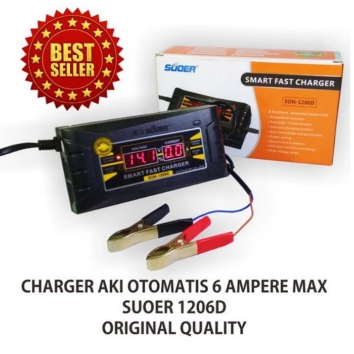 Jual *#*#*#] Fast Charger Aki 12V 6A SUOER Otomatis cas aki accu Fast ...