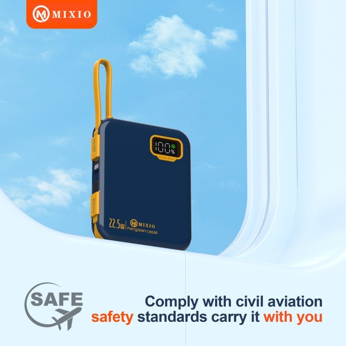Jual Mixio Mp-08 5000Mah Powerbank Mini 20W With Kabel Fast Charging ...