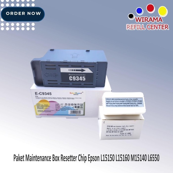 Jual best seller] Paket Maintenance Box Resetter Chip Epson L15150 ...