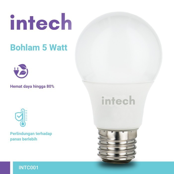 Jual Lampu Bohlam Led Intech Bohlam Led Bulb 5 Watt - 18 Watt | Shopee ...