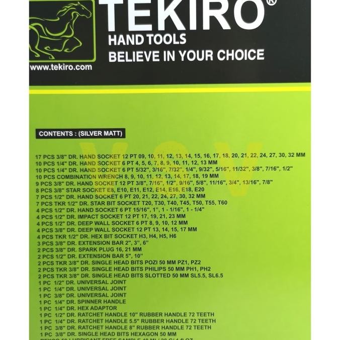 Jual Tekiro Tools Set 120Pc / Tool Set 120Pcs / Hand Socket Set 120Pc Original Dan Terpercaya ...