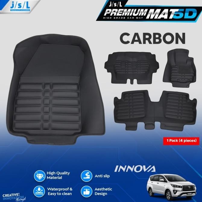 Jual All New Innova Reborn Karpet Mobil 5D JSL Mat Model Carbon ...