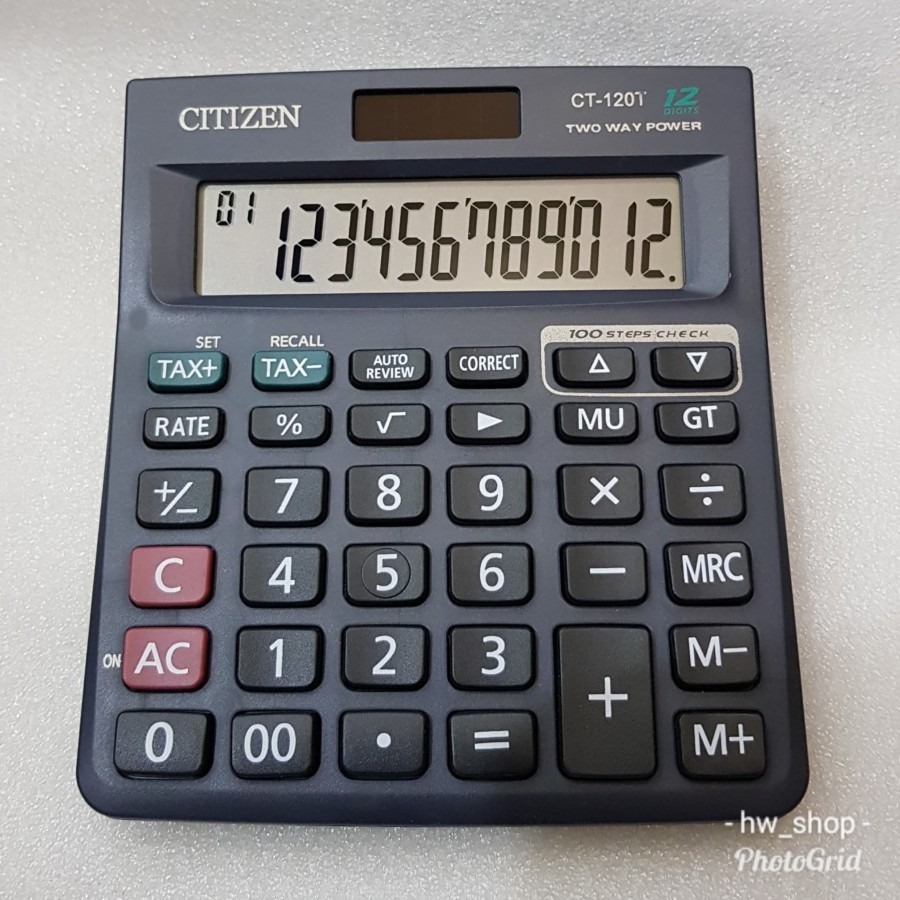Jual Kalkulator Citizen CT 120 T . Kalkularor 12 Digit . Calculator murah | Shopee Indonesia