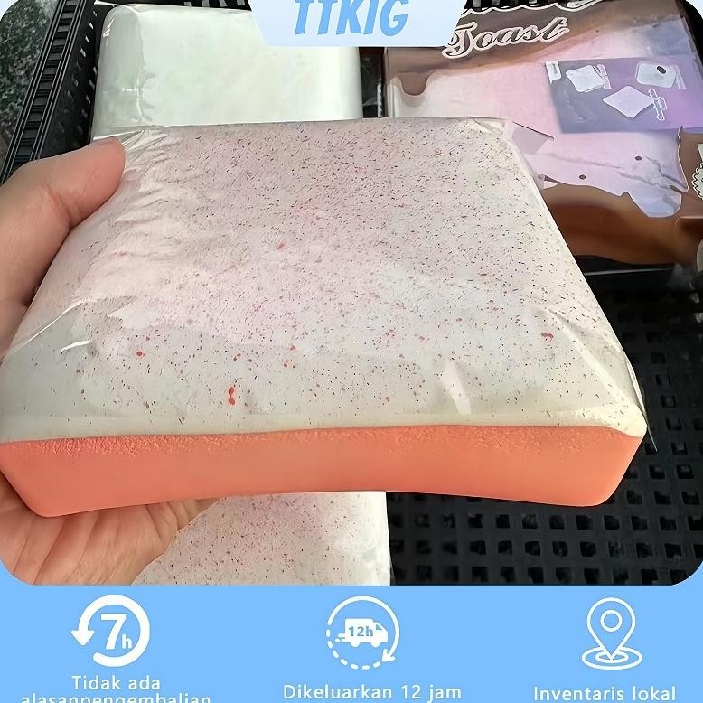 Jual Squishy Jumbo Mousse Cotton Toast Super Soft Sticky Slow Rising ...