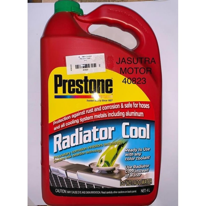 Jual Air radiator Coolant Prestone Green 4 liter -40823 | Shopee Indonesia