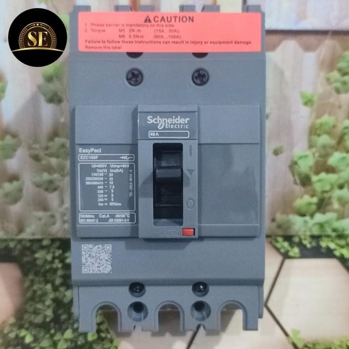 Jual Promo MCCB Breaker Schneider Elektrik EZC100F 3P 40A 30A 25A 20A 15A 3phase COD | Shopee ...