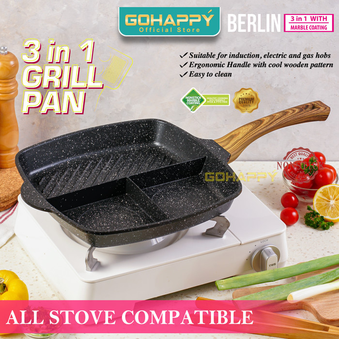Jual PANCI 3 SEKAT BERLIN BRUNCH GRILL FRY PAN MULTIPAN DEVIDED ...