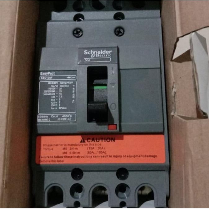 Jual Promo MCCB EASYPACT SCHNEIDER EZC 100F 3PHASE 15/20/25/30/40/50 AMPERE COD | Shopee Indonesia