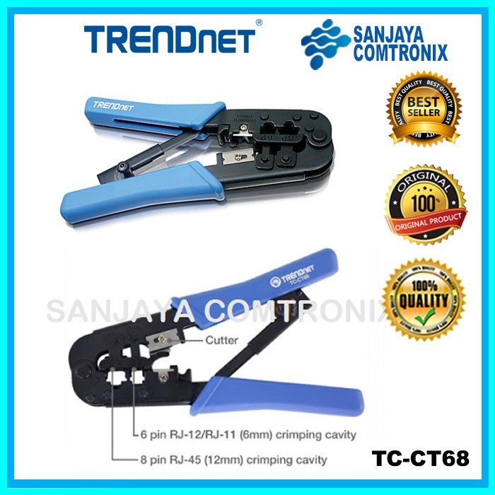 Jual Trendnet Tc-Ct68 Rj-11 / Rj-45 Crimping Tool Cut & Strip | Shopee ...