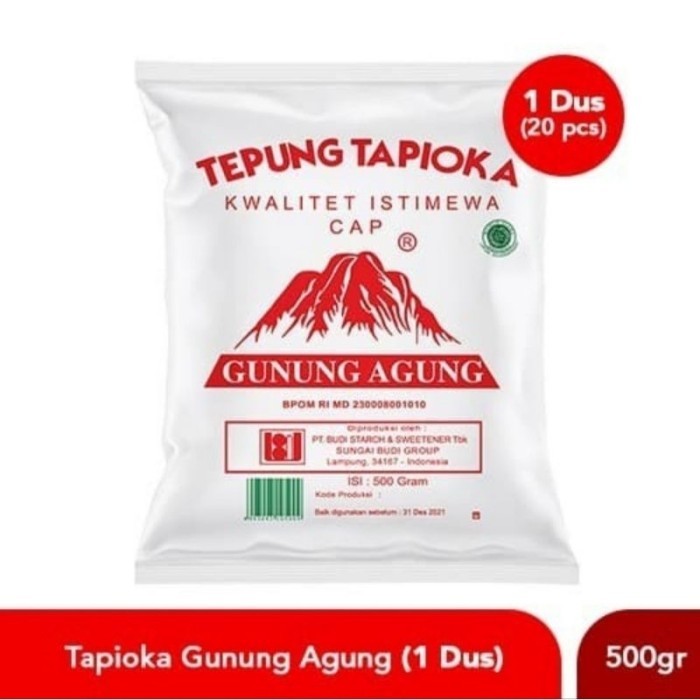 Jual TERLARIS [KARGO] TEPUNG SAGU TAPIOKA CAP GUNUNG AGUNG MERAH 500 GR ...