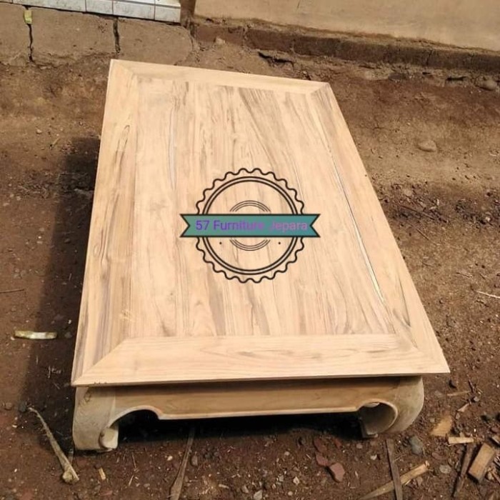 Jual Meja Kopi Tamu Lesehan Jati Mentahan Meja Blok Minimalis 120X80Cm ...