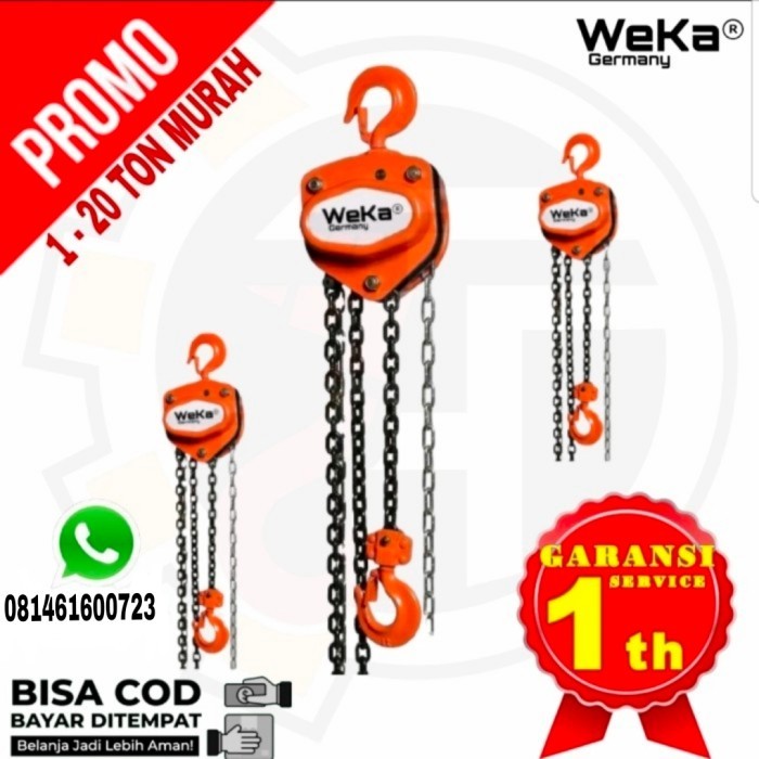 Jual Chain Block/Takel 3 Ton x 15 Meter(VITAL) WEKA GERMANY | Shopee ...