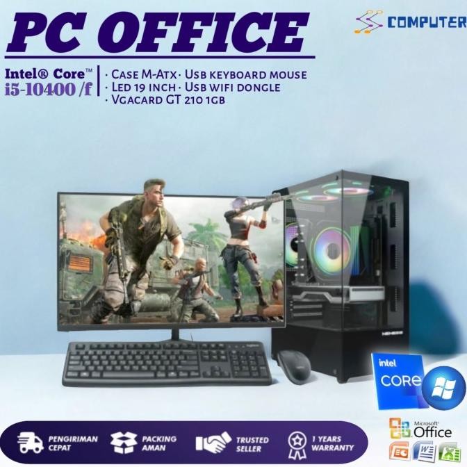Jual BARU PAKET PC GAMING RAKITAN CORE I5 GEN 10 WITH VGA CARD | Shopee ...