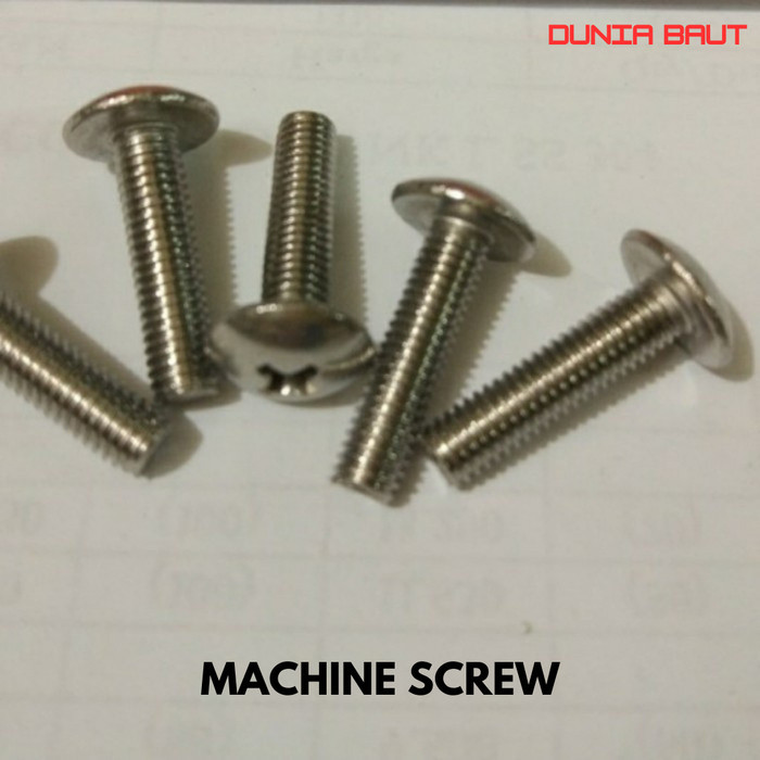 Jual Baut JT M4X16 Machine Screw M4 X 16 Truss Head 4X16 Baut Obeng ...