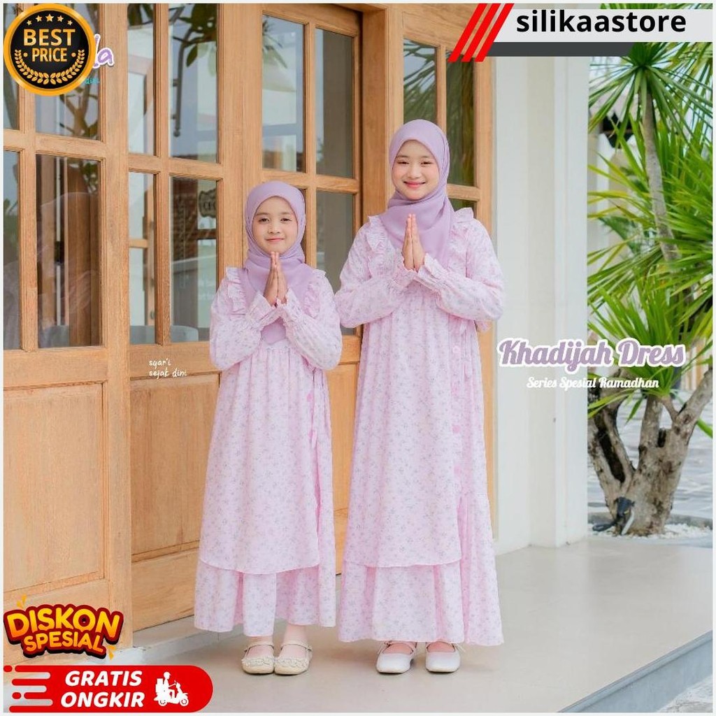 Jual Khadijah Dress By Basela Official | Gamis Anak Perempuan Spesial Lebaran 2025 | Set Hijab ...