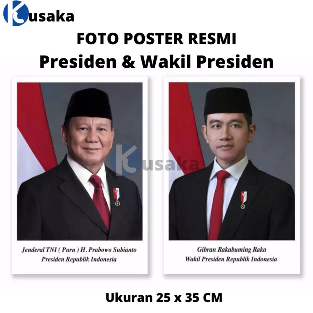 Jual Bisa COD Foto Poster Gambar Presiden dan Wakil Presiden Prabowo ...