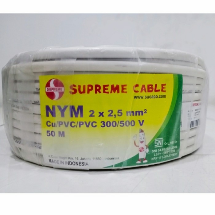 Jual Kabel Listrik Nym Supreme 2X2,5 50 Meter Kabel Isi 2 Sni | Shopee Indonesia