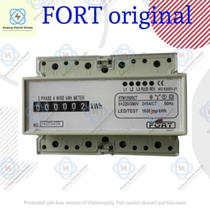 Jual Kwh Meter 3 Phase, Analog Xtm1250Sct & Digital Xtm1250Sact - Merk Fort | Shopee Indonesia