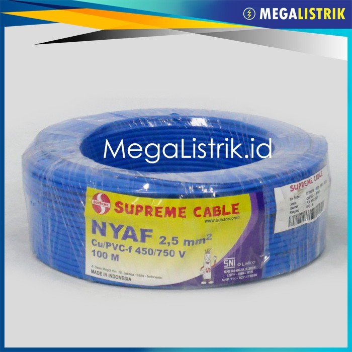 Jual Supreme Nyaf 2.5Mm (100M) Kabel Listrik Serabut 1 X 2.5 Mm (100 Meter) | Shopee Indonesia