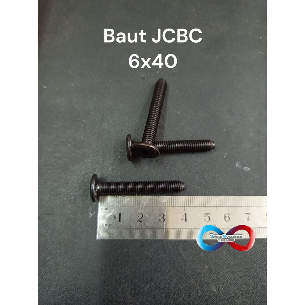 Jual Baut JCBC Hitam M6x40 /Baut Knockdown + Mur Guling/Palu Per 1 pcs ...