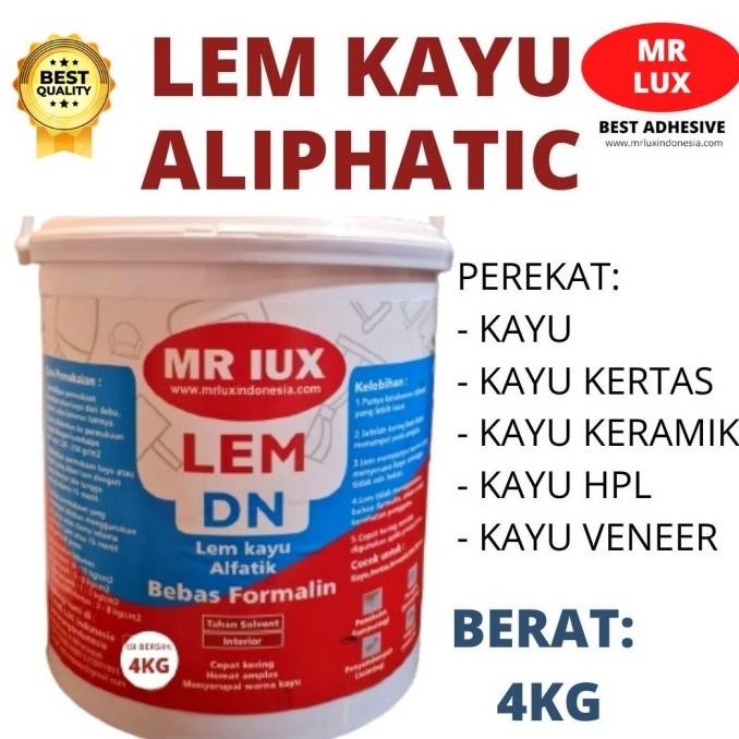 Jual Lem Kayu Aliphatic Mr Lux Lengket Cepat Kering Kemasan 4 Kg ...