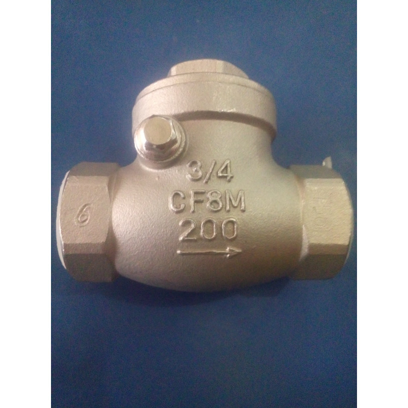 Jual BEBAS ONGKIR - Swing check valve ss 316 1" drat stainless cf8m 200 ...