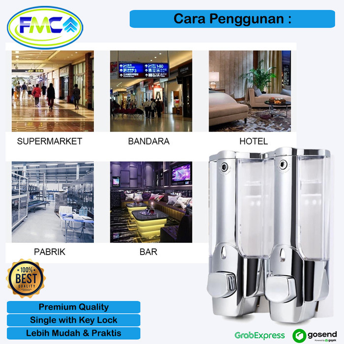 Jual Dispenser Sabun Cuci Tangan Tempel Manual Tempat Hand Soap Cair ...