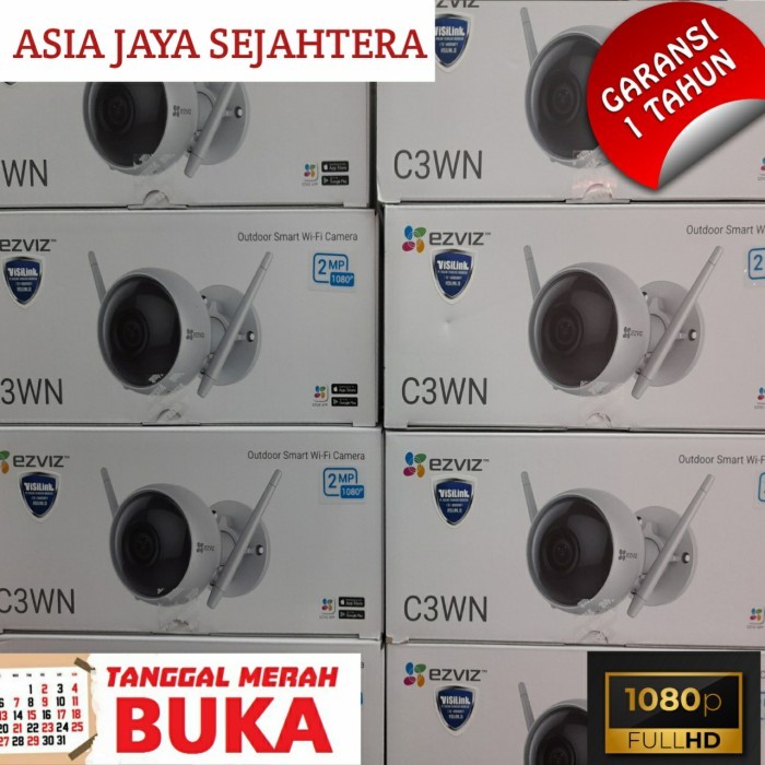 Jual cctv wifi ip camera ezviz c3wn 1080p / wifi camera / smart camera ...