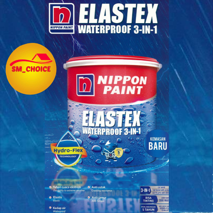 Jual NIPPON PAINT ELASTEX 4KG ELASTEX WATERPROOF 3 IN 1 4KG CAT ANTI BOCOR Kualitas Terbaik ...