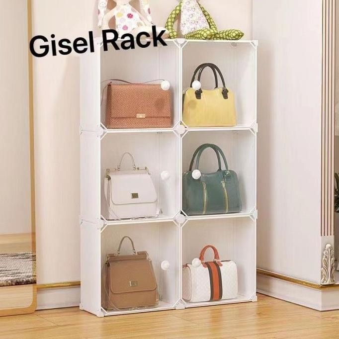 Jual SHENAR - GISEL STELLA RAK PENYIMPANAN TAS LEMARI PLASTIK TAS ...