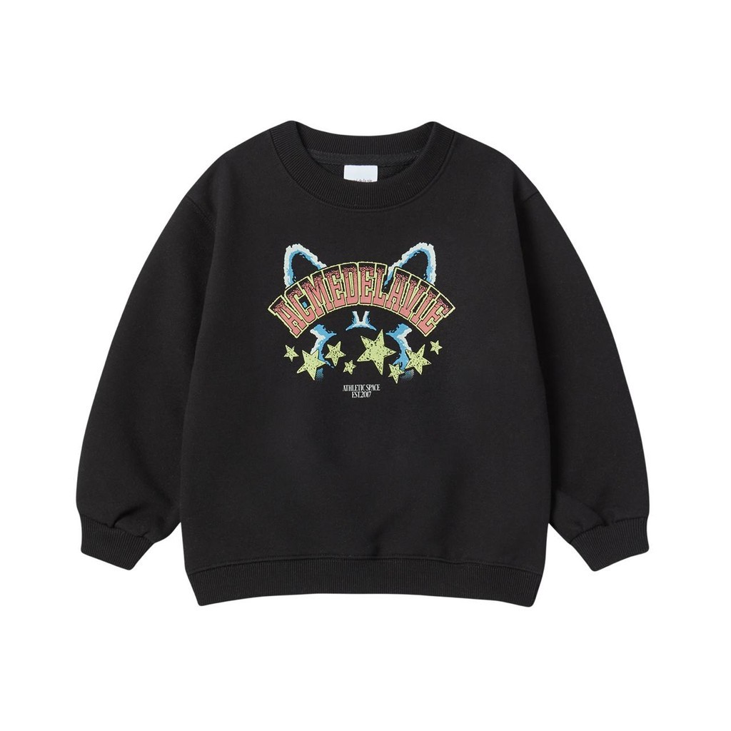 Jual [ADLV] Kids Star Rabbit Sweatshirt Black - Sweater Oversized Fit ...
