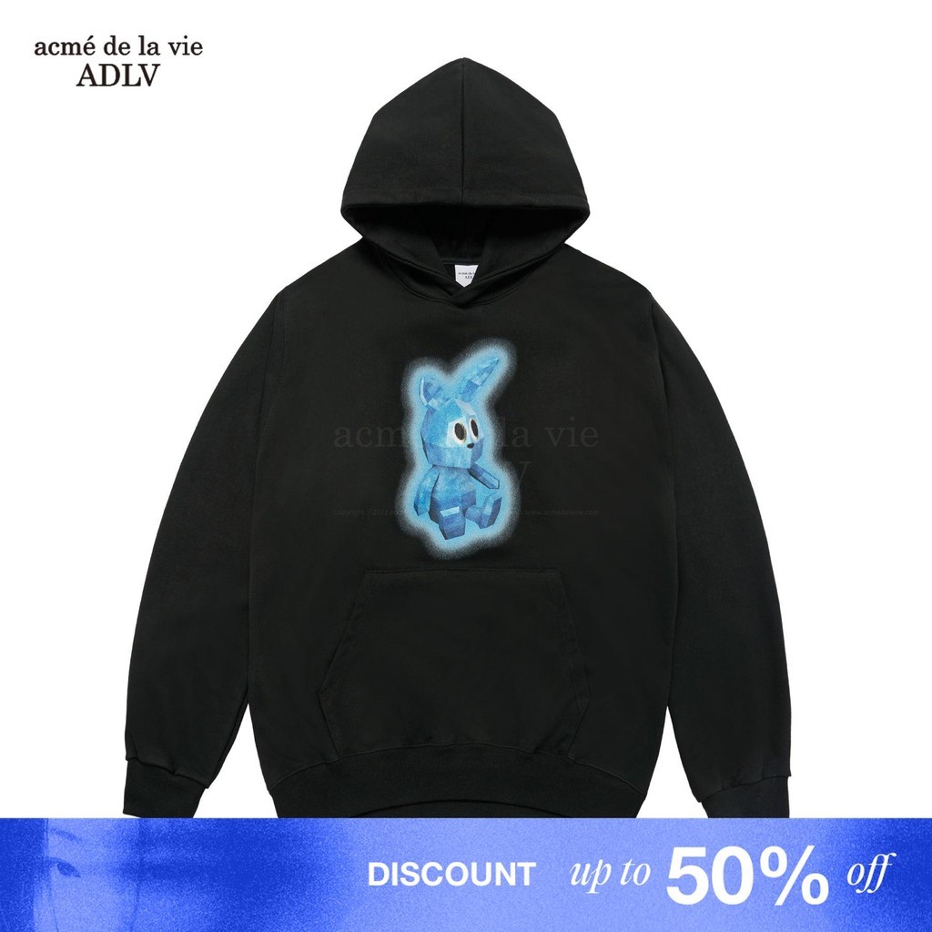 Jual [ADLV] Retro Rabbit Hoodie Black - Hoodie Oversized Fit Unisex ...