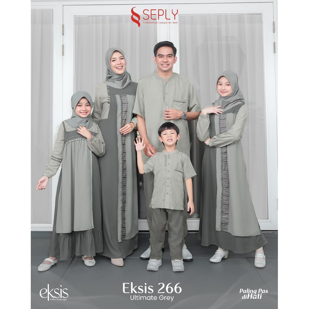 Jual Sarimbit Keluarga 2025 Lebaran Series Eksis 266 Ultimate Grey By ...