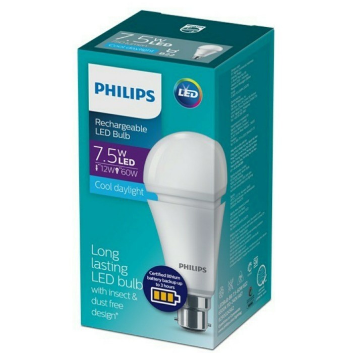 Jual Lampu Philips LED 7 Watt 7 W Rechargeable Lampu Emergency 7Watt 7W ...