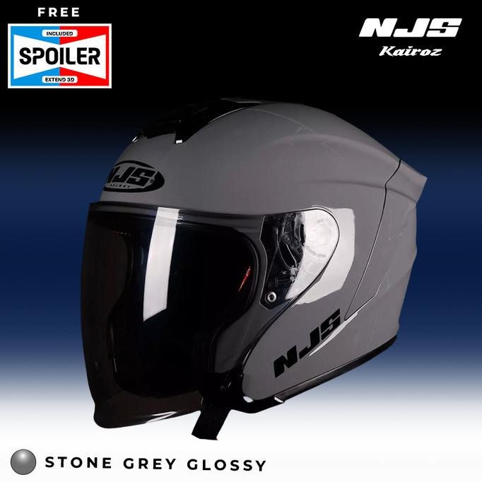 Jual NJS KAIROZ SOLID HELM HALF FACE HELM OPEN FACE | Shopee Indonesia