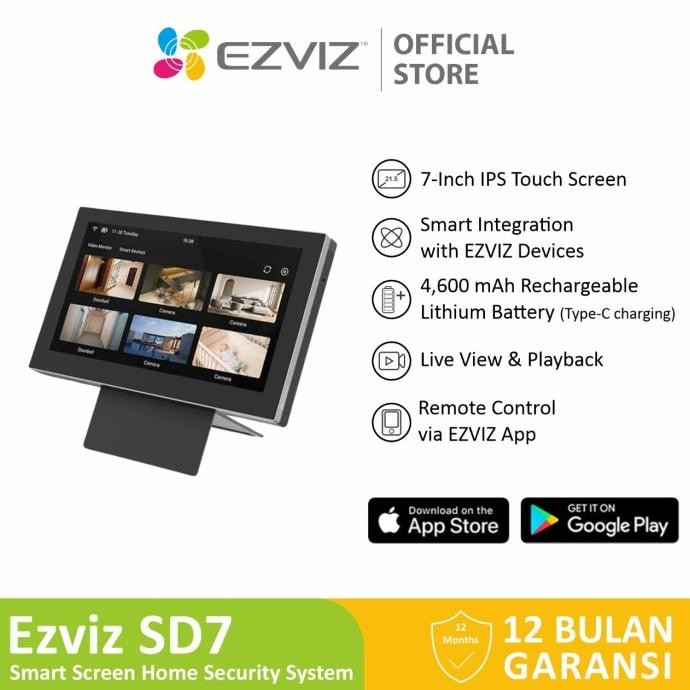 Jual Ezviz SD7 Smart Screen Home Panel Display Security System | Shopee ...