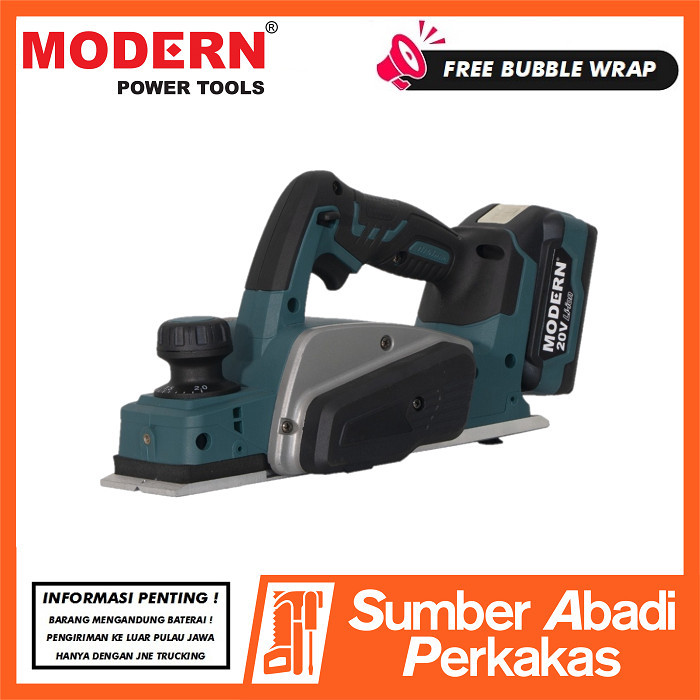 Jual MODERN M-90 Mesin Planner Cordless 20V Serut Kayu Planer Baterai ...