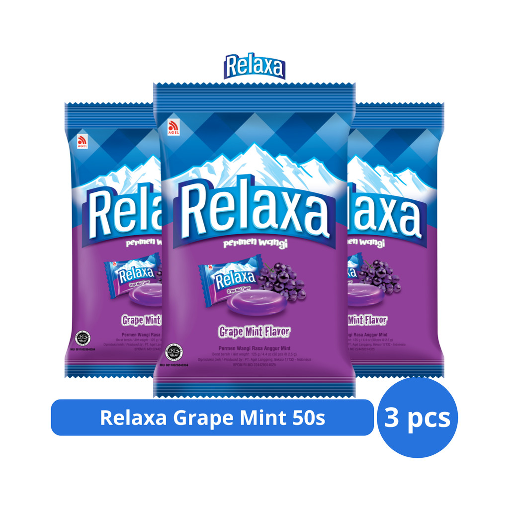 Jual Relaxa Grape Mint 50s x 3 pcs | Shopee Indonesia
