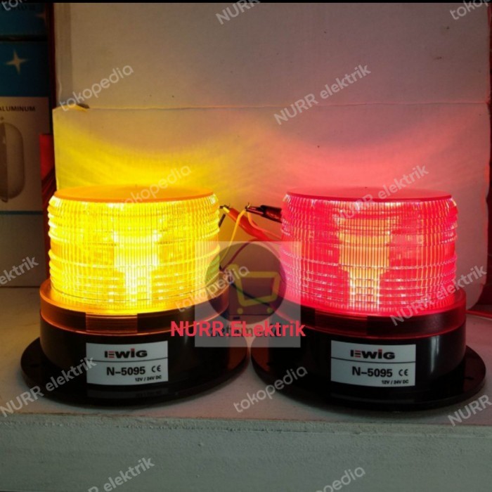 Jual Warning Light/Strobe Light Multi Volt 12-24VDC Model Magnet N-5095 ...